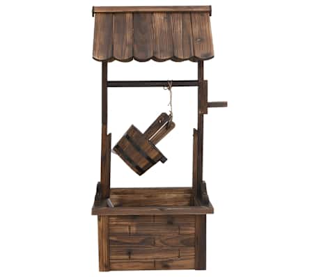 vidaXL Vattenbrunn med pump 57x50x112 cm massivt granträ | vidaXL.se