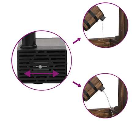 vidaXL Vattenbrunn med pump 57x50x112 cm massivt granträ | vidaXL.se