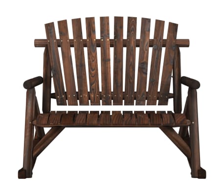 vidaXL 2-Seater Garden Rocking Bench 123x96x102 cm Solid Wood Spruce ...