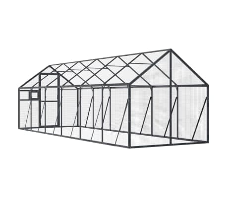 vidaXL Voliere Anthrazit 1,79x6x1,85 m Aluminium | vidaXL.de