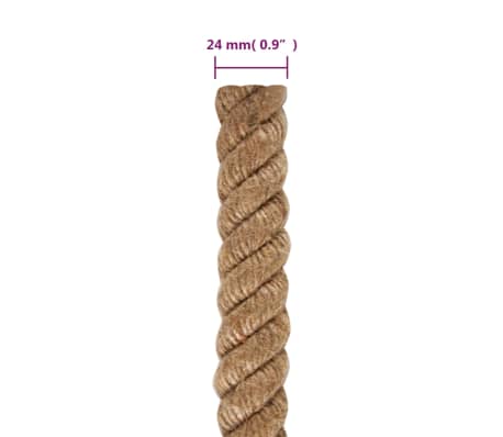 vidaXL Jute Rope 50 m Long 24 mm Thick | vidaXL.co.uk