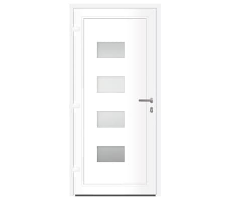 vidaXL Front Door White 100x210 cm Aluminium and PVC | vidaXL.ie