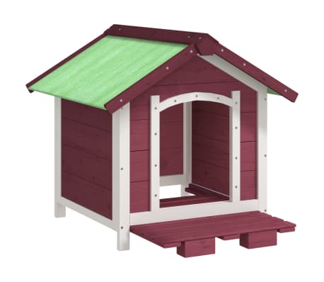 vidaXL hundehus 65x65x61,5 cm massivt fyrretræ mokkafarvet | vidaXL.dk