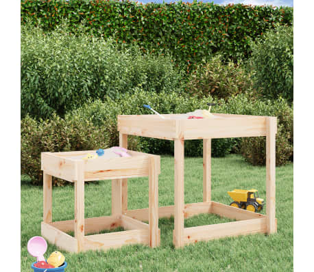 vidaXL Sand Tables 2 pcs Solid Wood Pine | vidaXL.com.au