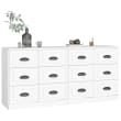 vidaXL Sideboards 2 pcs Black Engineered Wood | vidaXL.com.au
