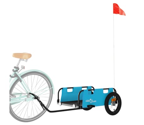 vidaXL Przyczepka rowerowa, niebieska, tkanina Oxford i żelazo sklep ...