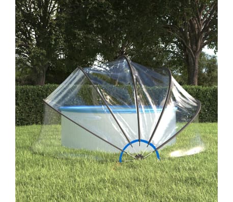 vidaXL Pool-Kuppel mit Halterung Rund 500x250 cm PVC