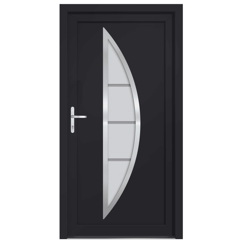vidaXL Front Door Anthracite 108x208 cm PVC
