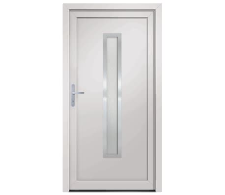 vidaXL Front Door White 108x208 cm PVC