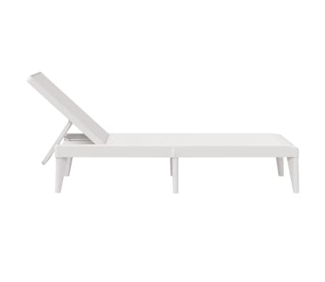 vidaXL liggestol 186x60x29 cm PP hvid | vidaXL.dk