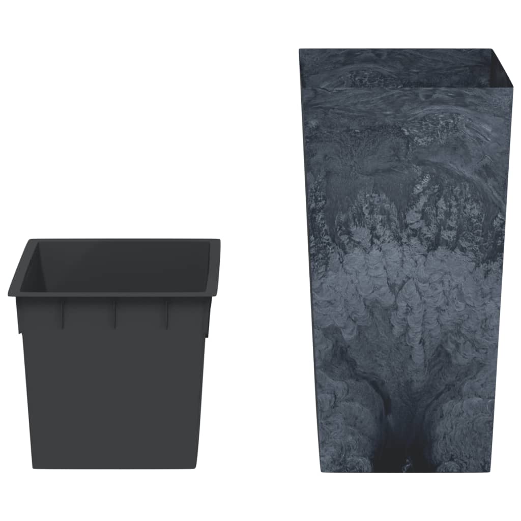 vidaXL Planter with Removable Inner Anthracite 21/49 L PP Concrete Look