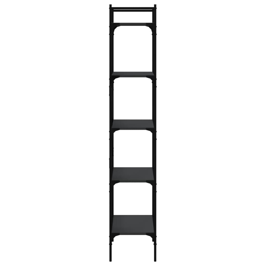 Kirjahylly 5 Kerrosta Musta 56 31 5 174 Cm Tekninen Puu Tavarakartano