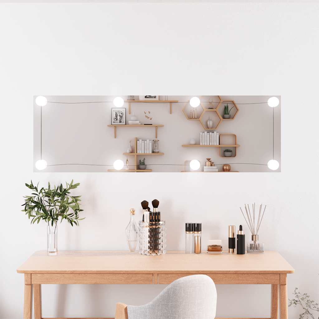 Sein peili LED valoilla 30 100 Cm Lasi Suorakulmio Tavarakartano
