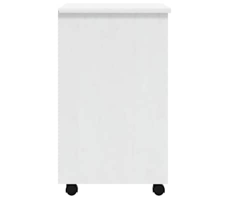 vidaXL Dulap rulant cu sertare MOSS, alb, lemn masiv de pin | vidaXL.ro