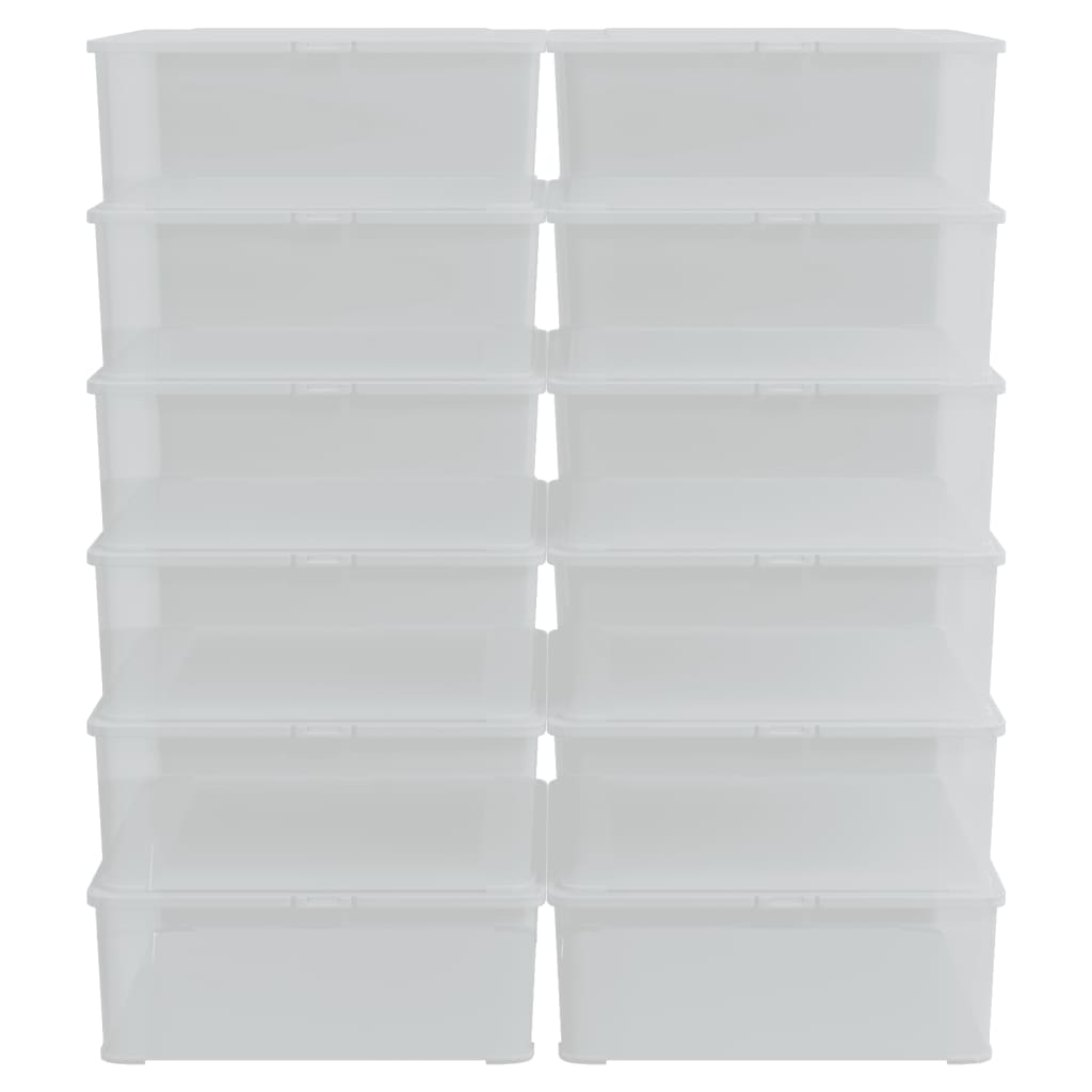 vidaXL Opbergboxen 12 st stapelbaar 5 L kunststof