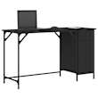 vidaXL Computer Desk Black 131x48x75 cm Engineered Wood | vidaXL.com.au