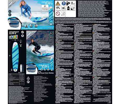 Bestway Hydro-Force Inflatable Surfboard Board 243x57x7 cm | vidaXL.co.uk