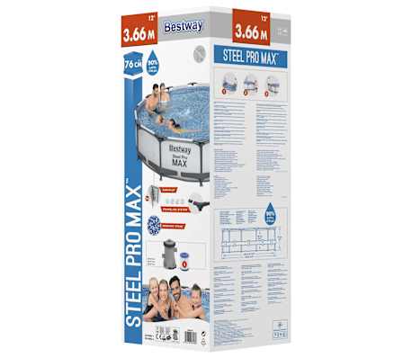 Bestway Steel Pro MAX Swimming Pool Set 366x76 cm | vidaXL.ie