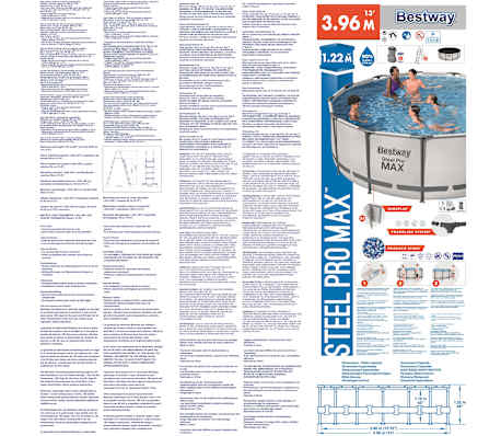 Bestway Steel Pro MAX Rund Pool Set 396x122 cm | vidaXL.at