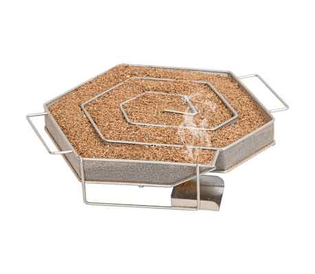 vidaXL Generator de fum rece cu 6 laturi 22,5cm oțel inoxidabil rotund ...