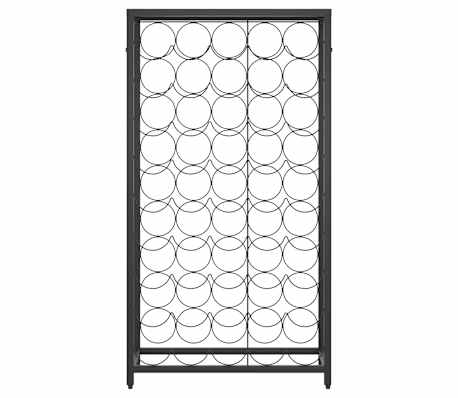 vidaXL vinreol til 45 flasker 54x18x100 cm smedejern sort | vidaXL.dk