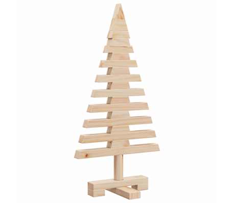 vidaXL Brad de Crăciun din lemn decorativ, 60 cm, lemn de pin masiv ...