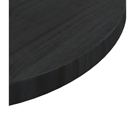 vidaXL bordplade Ø60x3 cm rund massivt fyrretræ sort | vidaXL.dk