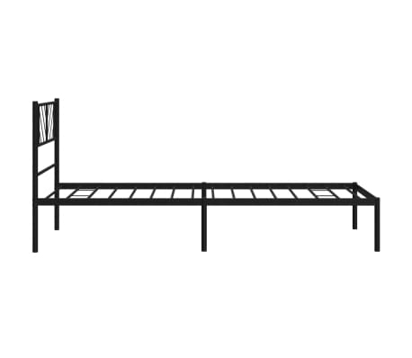 vidaXL Cadru pat metalic cu tăblie, negru, 90x200 cm | vidaXL.ro