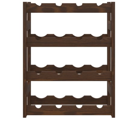 vidaXL Casier à bouteilles pour 16 bouteilles marron bois pin solide ...