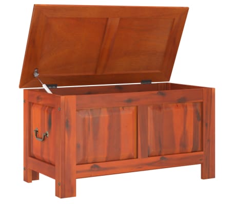vidaXL Storage Chest with Lid Brown Solid Wood Acacia | vidaXL.com.au