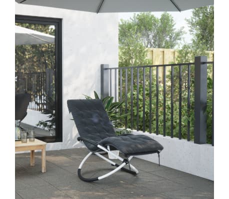 vidaXL hynde til liggestol 160x50x10 cm imiteret ruskind sort | vidaXL.dk