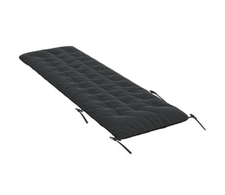 vidaXL hynde til liggestol 160x50x10 cm imiteret ruskind sort | vidaXL.dk