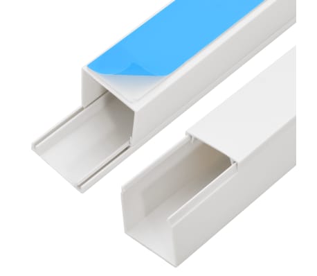 vidaXL Calhas para cabos autoadesivas 25x25 mm 30 m PVC | vidaXL.pt