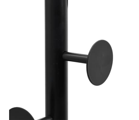 vidaXL Perchero de hierro con recubrimiento en polvo negro 176 cm ...