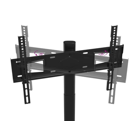 vidaXL Suporte de canto para TV 32-65 polegadas c/ 3 prateleiras preto ...