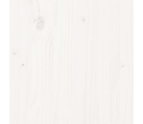 vidaXL Masă bar de exterior cu acoperiș, alb, 112,5x57x195,5 cm, lemn ...