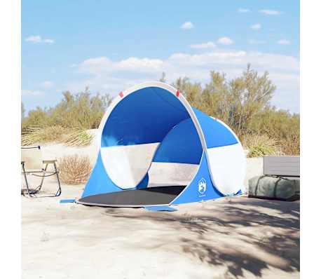vidaXL Cort de plajă pop-up, albastru azur, rezistent la apă | vidaXL.ro