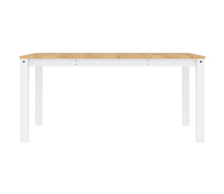 vidaXL Dining Table Panama White 160x80x75 cm Solid Wood Pine | vidaXL.ie