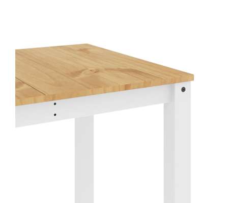 vidaXL Dining Table Panama White 160x80x75 cm Solid Wood Pine | vidaXL.ie