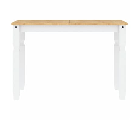 vidaXL Dining Table Corona White 112x60x75 cm Solid Wood Pine | vidaXL.ie