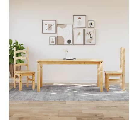 vidaXL Dining Table Corona 160x80x75 cm Solid Wood Pine | vidaXL.ie