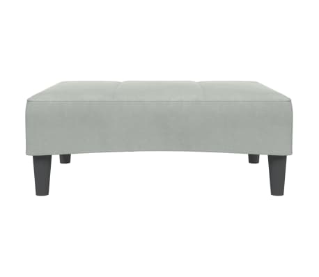 vidaXL Footstool Light Grey 77x55x31 cm Velvet | vidaXL.com.au