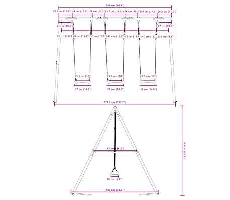 vidaXL Outdoor Swing Set with 3 Swings | vidaXL.ie