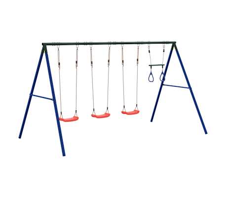 vidaXL Juego de columpios de exterior con columpios y trapecio | vidaXL.es