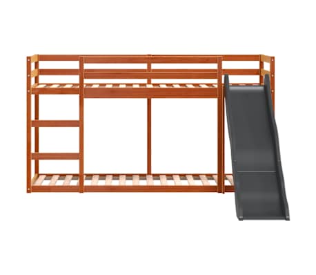 vidaXL køjeseng med rutsjebane og stige 80x200 cm massivt fyrretræ ...