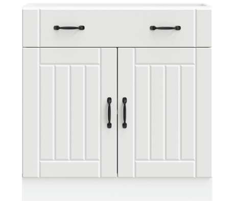 vidaXL Kitchen Base Cabinet Lucca White Engineered Wood | vidaXL.com.au