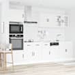 vidaXL 7 Piece Kitchen Cabinet Set Kalmar White Engineered Wood ...