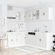 vidaXL 11 Piece Kitchen Cabinet Set Porto White Engineered Wood ...