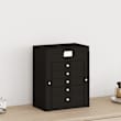 vidaXL Jewellery Box 6-Layer with Mirror Lockable Black | vidaXL.com.au