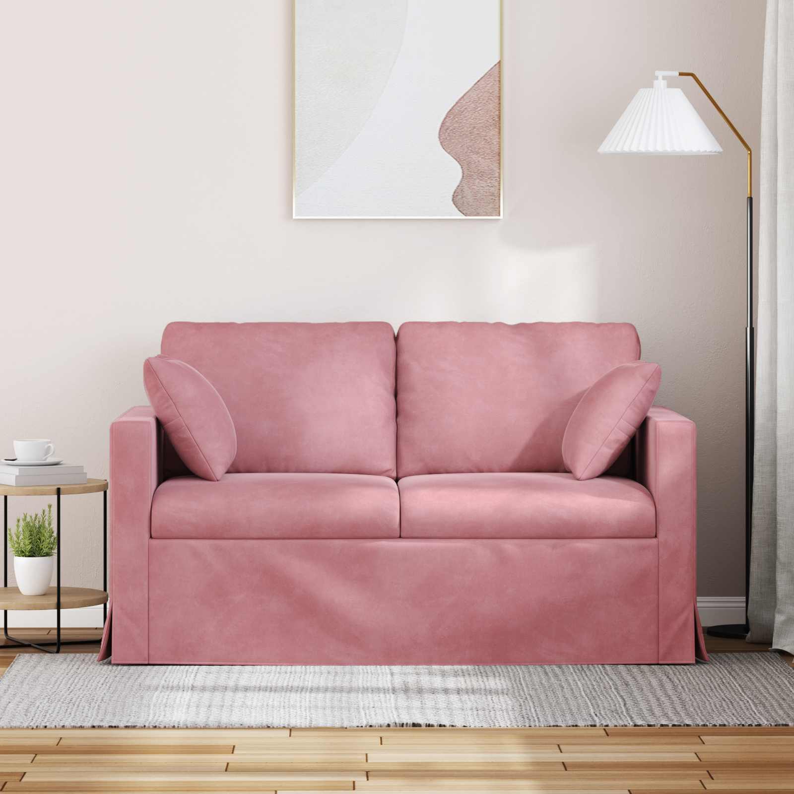Sofá Rosa Dimensões gerais: 138 x 78 x 80 cm (L x P x A) Veludo | Loja ...